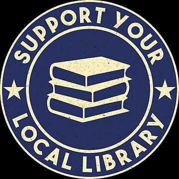 "Support your local library" Sticker for Sale by Red Art | Redbubble