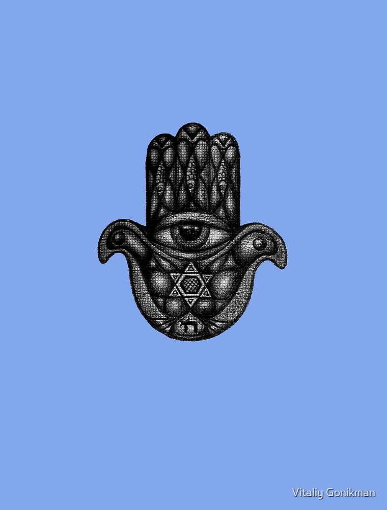 "Jewish hand Hamsa ink drawing" by Vitaliy Gonikman | Redbubble