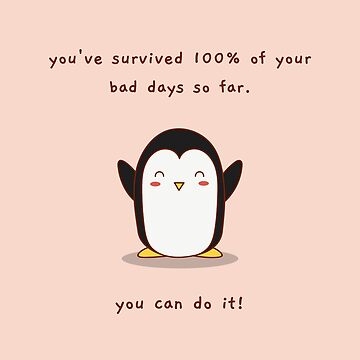 "Pink Penguin Cute Motivational Meme" Poster for Sale by Creative Dots ...