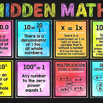 "Math Classroom Poster, Hidden Math, Math Lover, Back To School ...