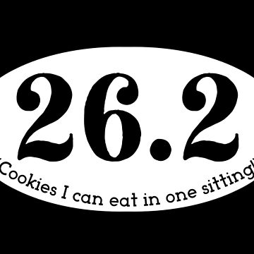 "26.2 Cookie Marathon" Sticker for Sale by DesignsByRisa | Redbubble