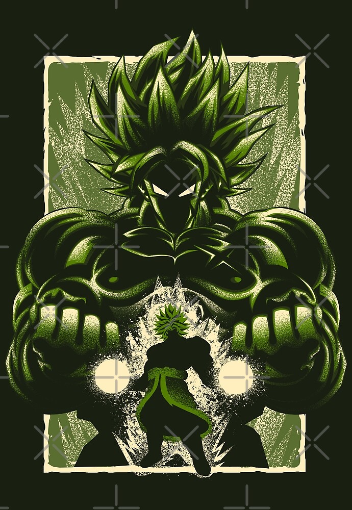 "Super Attack Broly" by Hypertwenty Designs | Redbubble