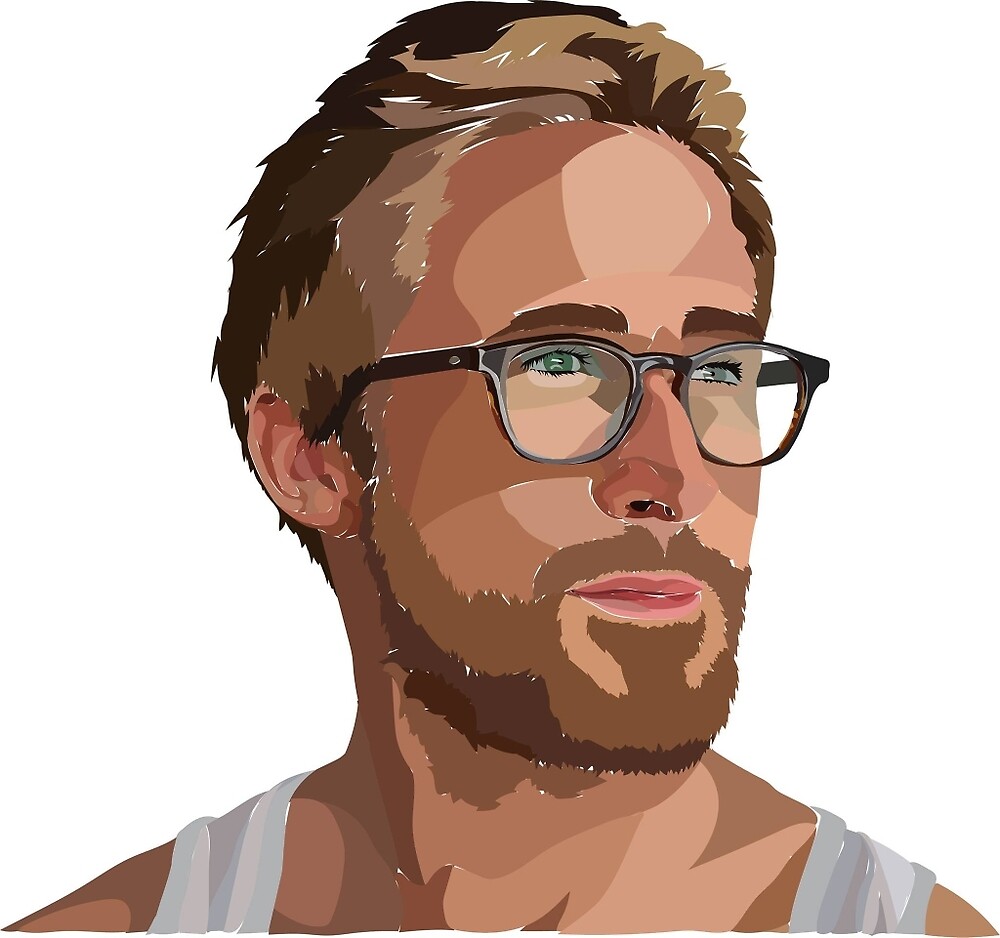 "Ryan Gosling Illustrator Cartoon" by Smileatthefloor | Redbubble
