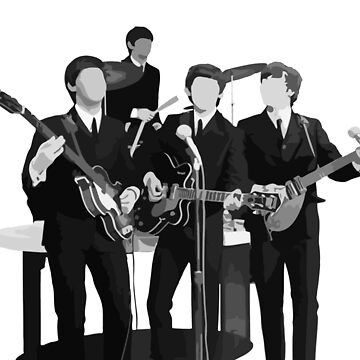 "1964's Live Fab Four" Sticker by Vince19Drums | Redbubble