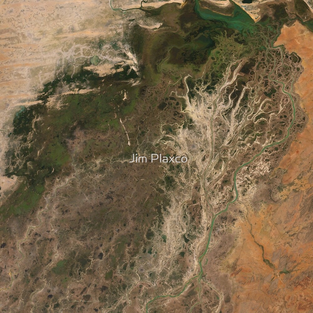 "Niger River Inland Delta Mali Africa Satellite Image" by Jim Plaxco ...