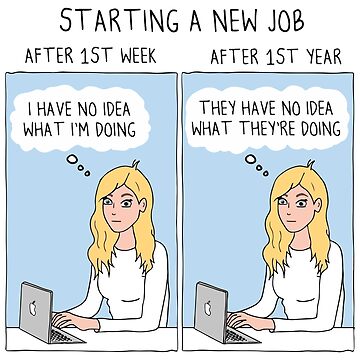 "Funny Job Joke : Starting New Job, True Story" Greeting Card for Sale ...