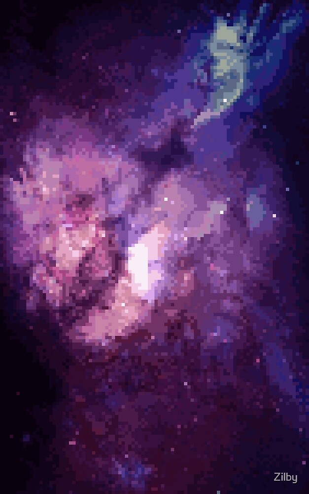 "Pixel Purple Nebula" by Zilby | Redbubble