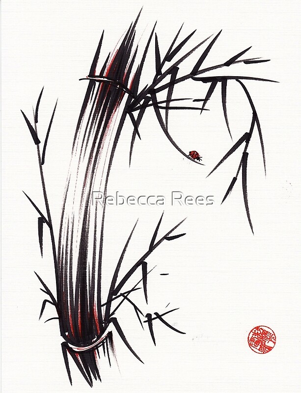 "Adventurous Spirit - Sumi Sumie Ink Brush Painting" by Rebecca Rees ...