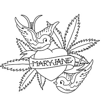 "Mary Jane" Sticker for Sale by ValentinaHramov | Redbubble