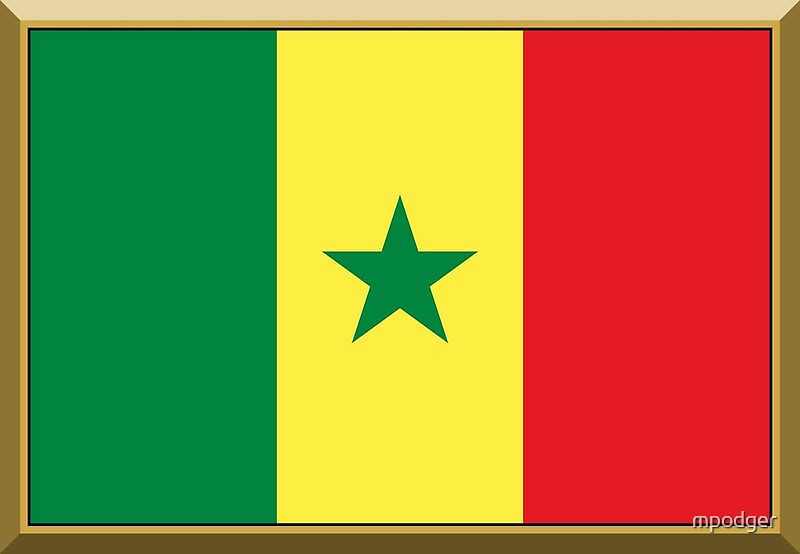 "Senegal Flag Gifts, Masks, Stickers & Products (GF)" by mpodger ...