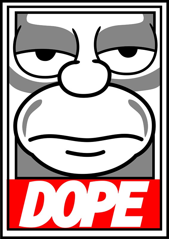 Homer Simpson Dope: Stickers | Redbubble