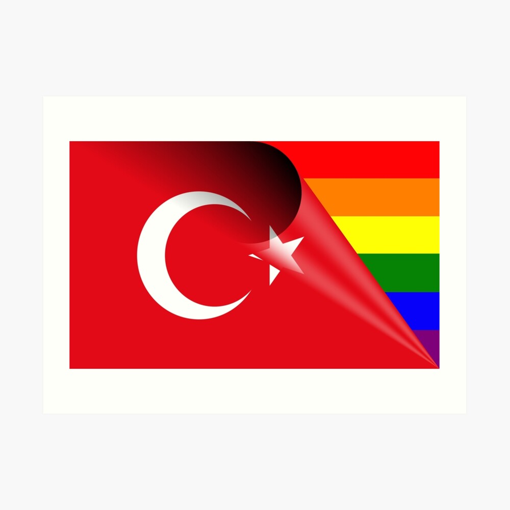"Turkey Flag Gay Pride Rainbow Flag" Art Print by bigbadbear | Redbubble