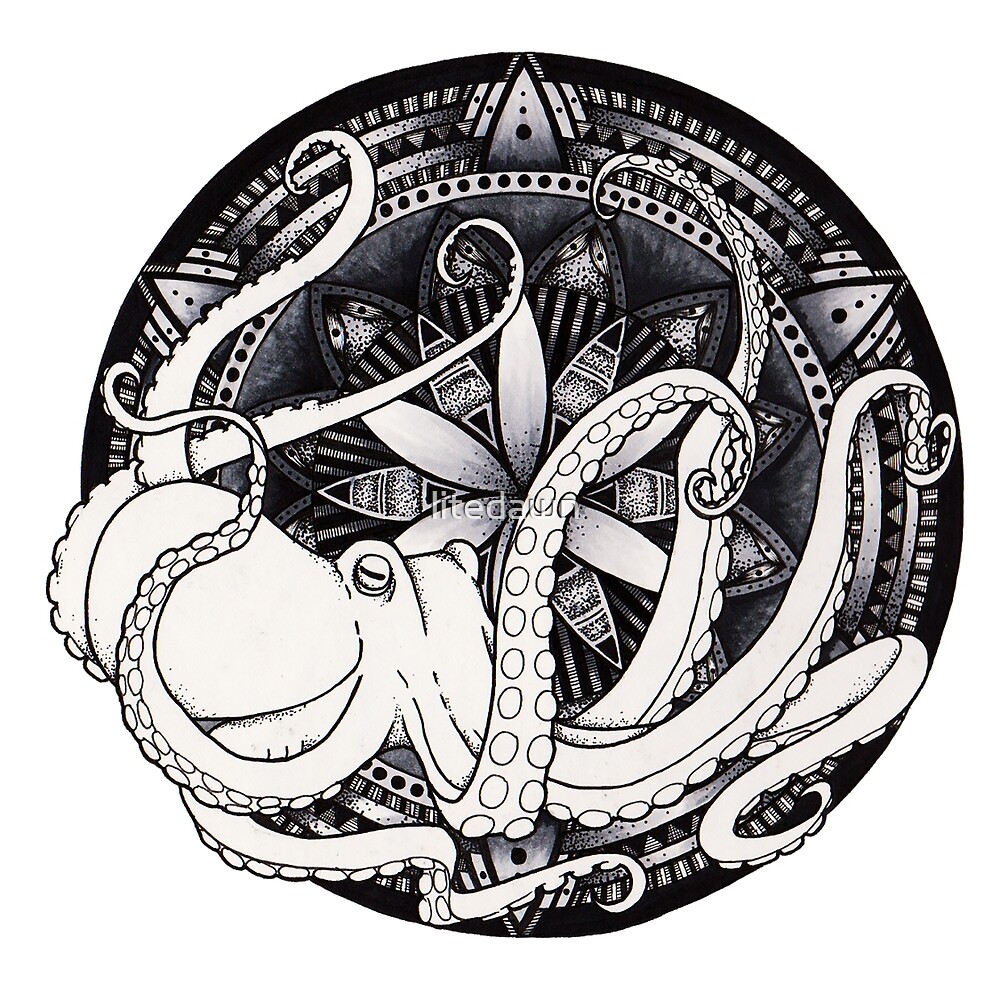 "Ollie the Octopus Mandala" by litedawn | Redbubble