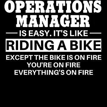 "Operations Manager Riding A Bike" Poster for Sale by Awesome Tees ...
