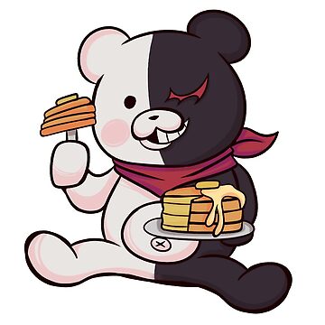 "Monokuma and pancakes" Sticker by Stormagedoom | Redbubble