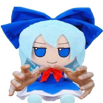 "cursed cirno fumo " Sticker for Sale by frogs-n-stuff | Redbubble