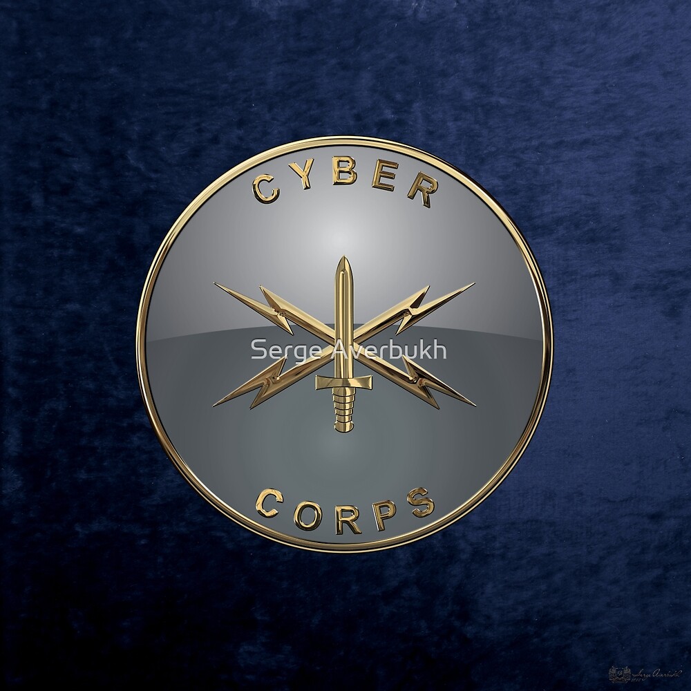 "U.S. Army Cyber Corps - Branch Insignia Blue Velvet" by Serge Averbukh ...