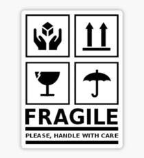 Fragile Funny Stickers | Redbubble