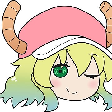 "Miss Kobayashi's Dragon Maid Lucoa Chibi Head" Sticker for Sale by ...