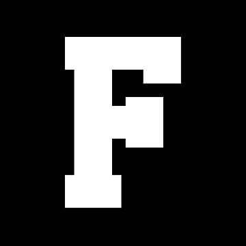 "Alphabet, White F, Sports letter F" Poster for Sale by TheCultStuff ...