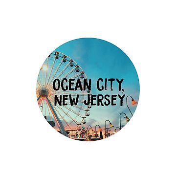 "Ocean City, New Jersey" Sticker for Sale by Hannah Mackler | Redbubble