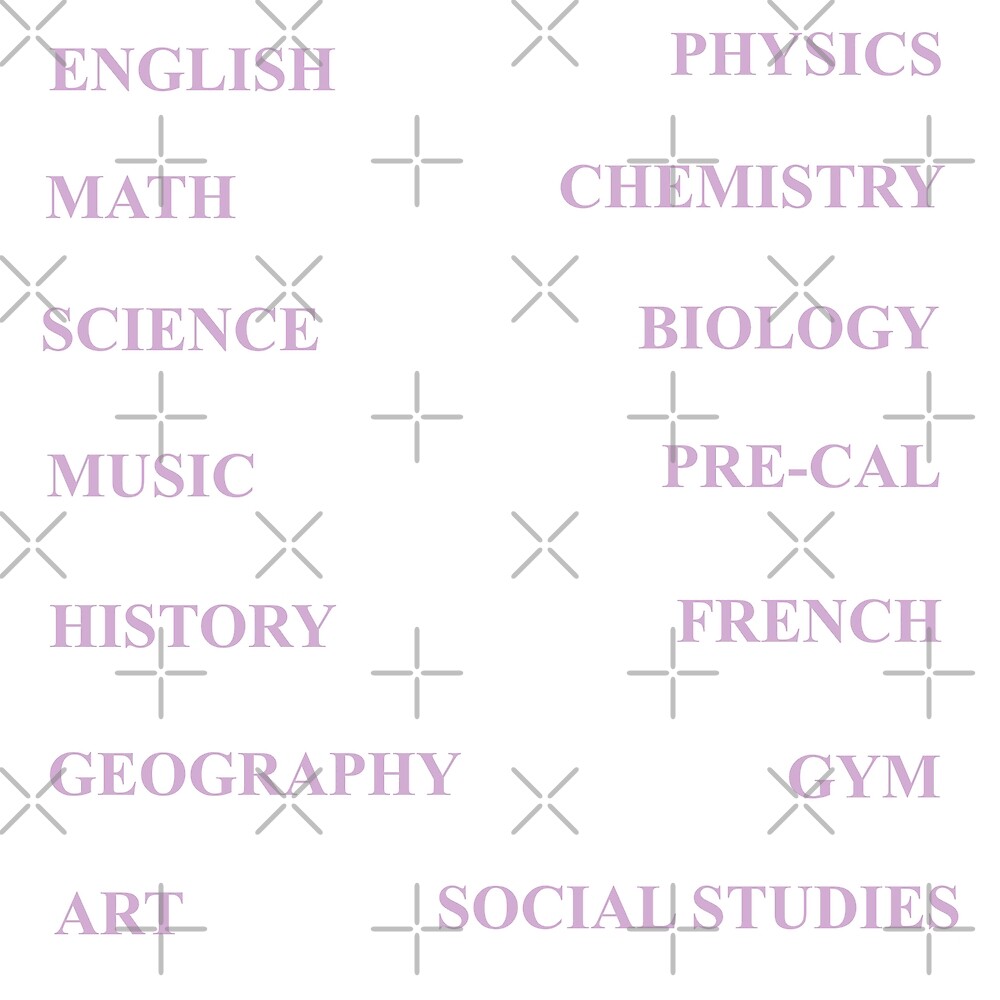 "Pastel purple school subjects" by PurpleClouds26 | Redbubble