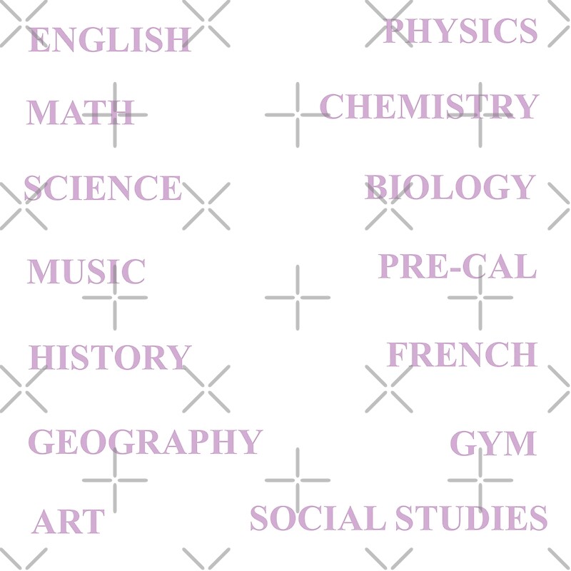 "Pastel purple school subjects" by PurpleClouds26 | Redbubble