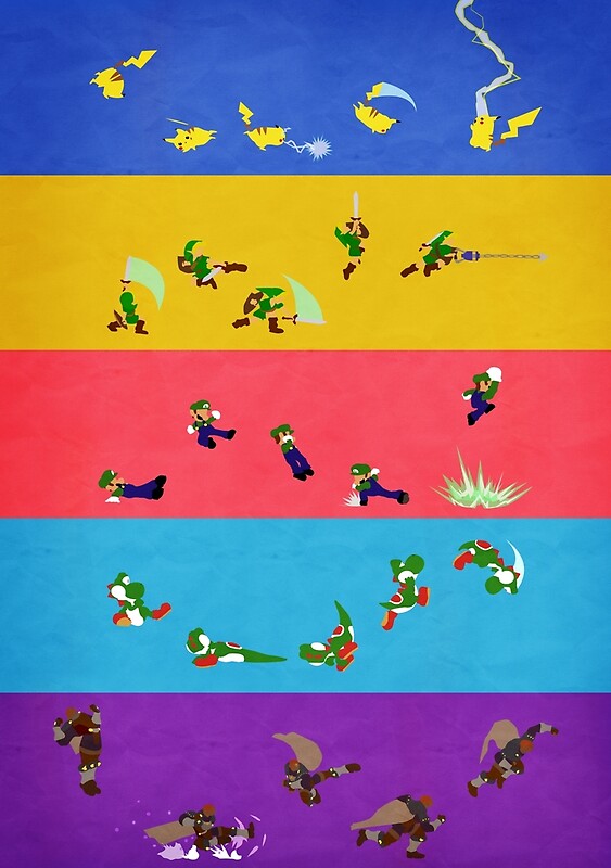 I got this sweet Melee poster... except Marth doesn't change sword ...