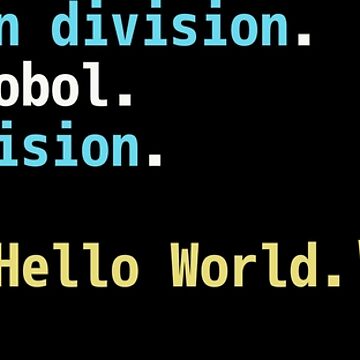 Camiseta esencial for Sale con la obra «Hello World COBOL Code - Diseño ...