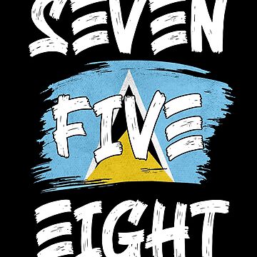 "Saint Lucia Area Code Seven Five Eight 758 St Lucia Flag" Pullover ...