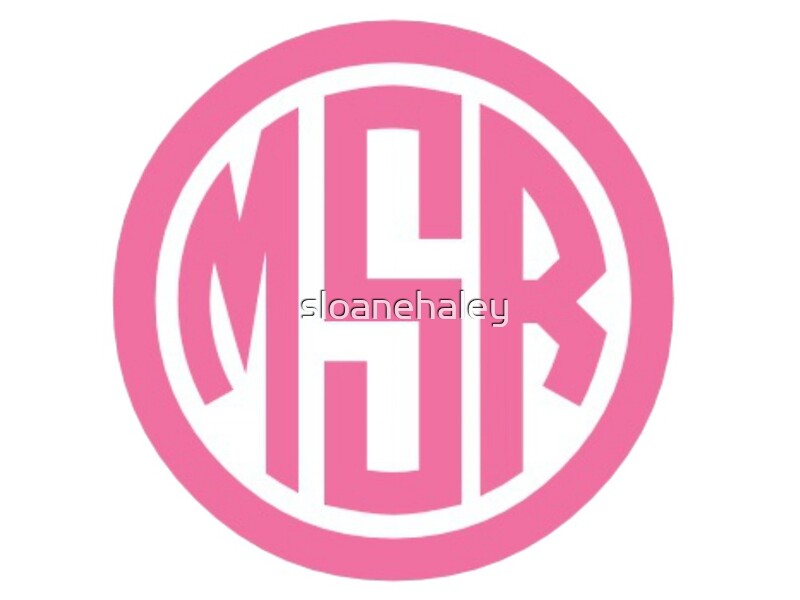 "MSR Monogram" by sloanehaley | Redbubble