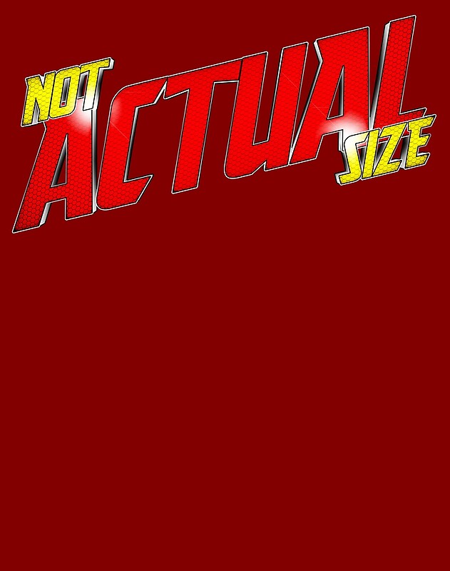 "Not Actual Size" by heathendesigns | Redbubble