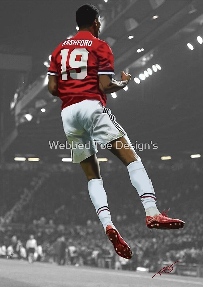 "Marcus Rashford 19" by Webbed Toe Design's | Redbubble