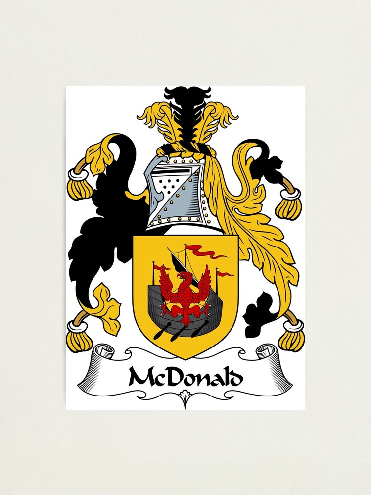 "McDonald Coat of Arms / McDonald Family Crest" Photographic Print by ...