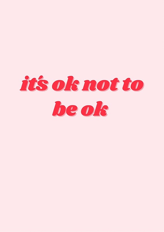 "it’s ok not to be ok | aesthetic stickers" by onfaisonlapaix | Redbubble