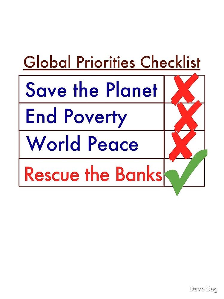 "Global Priorities Checklist" by Dave Sag | Redbubble