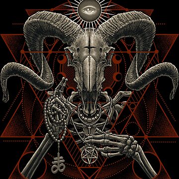 "Dark 666 Satanic Baphomet Goat" Postcard for Sale by MedievalWear ...