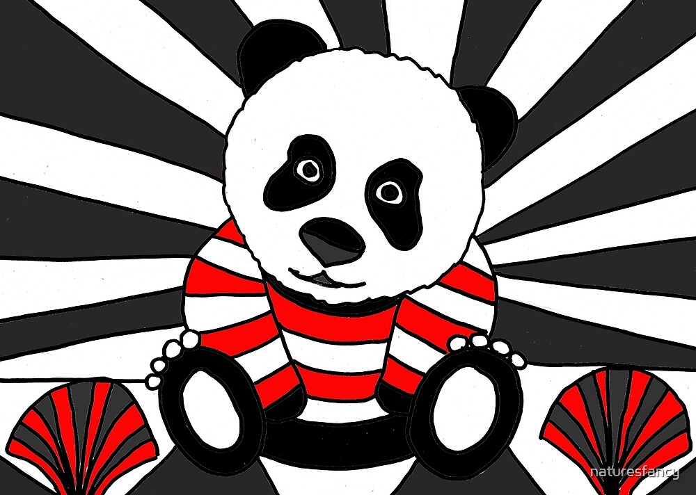 "Cool Funky Panda Bear Art" by naturesfancy | Redbubble