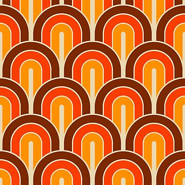 "Retro Gradated Geometric Fan Pattern 821" Sticker for Sale by ...
