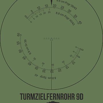 "Turmzielfernrohr 9d sight of the German Tiger II tank. on light ...