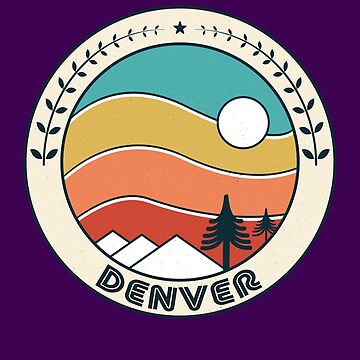 "Denver Retro Vintage Sunset - Denver Colorado Mountain Souvenir - Gift ...