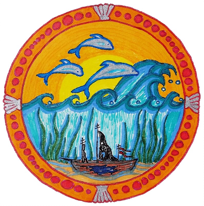 "Sea Mandala" by HeidiArts | Redbubble