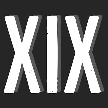 Pegatina for Sale con la obra «Número romano XIX» de Rayner21 | Redbubble