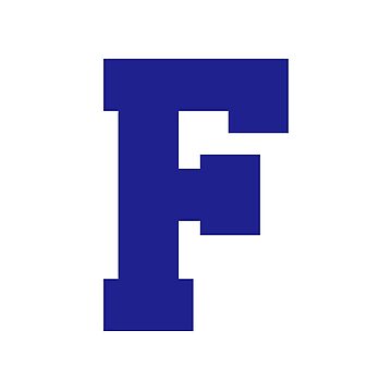 "Alphabet, Blue F, Sports letter F" Sticker for Sale by TheCultStuff ...
