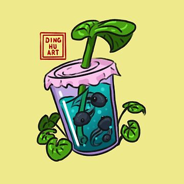 "Boba Tea Tadpole" Sticker for Sale by DingHuArt | Redbubble