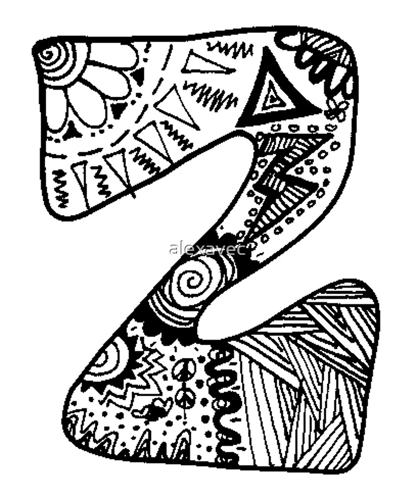 "Hipster Letter "Z" Zentangle" by alexavec | Redbubble