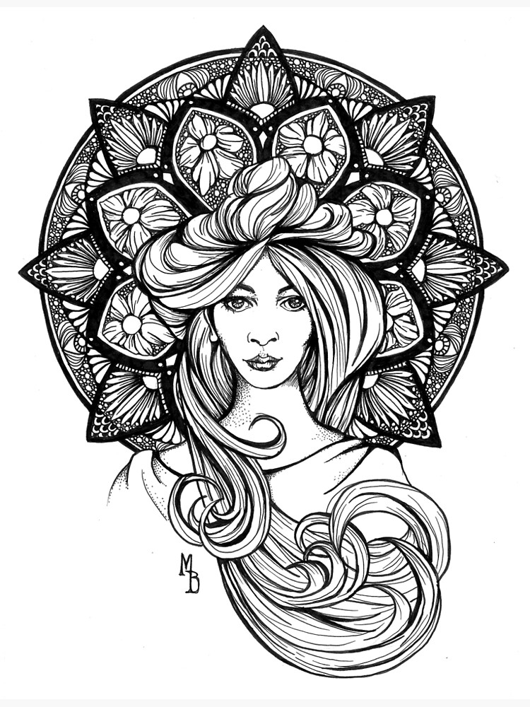 "Lady Mandala I" Canvas Print by MarieBellinger | Redbubble