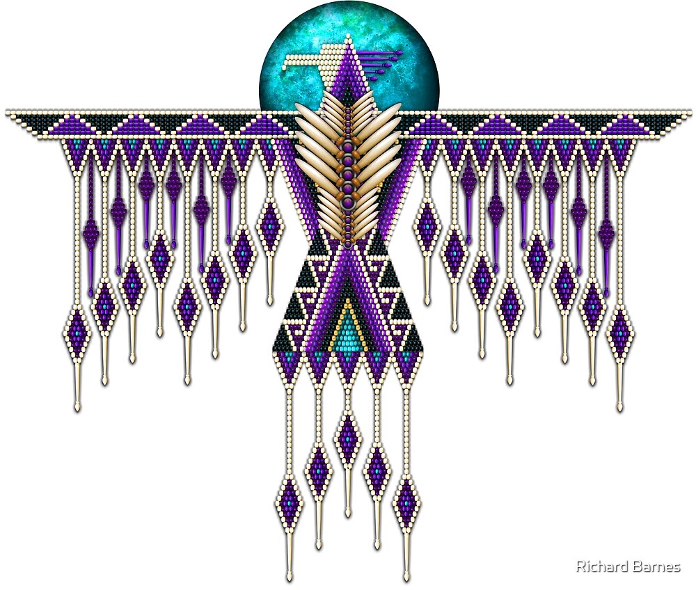 "Purple Native American Style Thunderbird" by Ricky Barnes | Redbubble