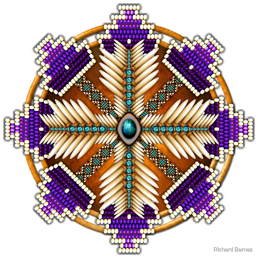 "Purple Native American Style Mandala" by Ricky Barnes | Redbubble