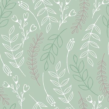 "Sage Green Floral Pattern" Socks for Sale by Kristina Sanders | Redbubble